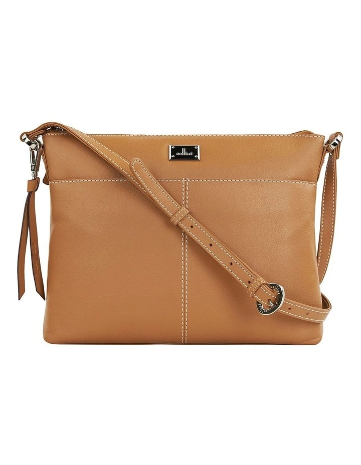 Cellini Sport Alegra Leather Crossbody Bag in Tan | MYER