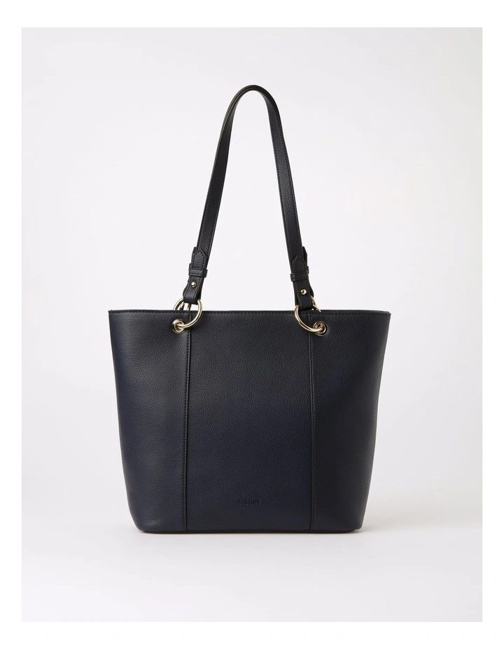 Basque Ajay Zip Top Tote Bag in Navy | MYER