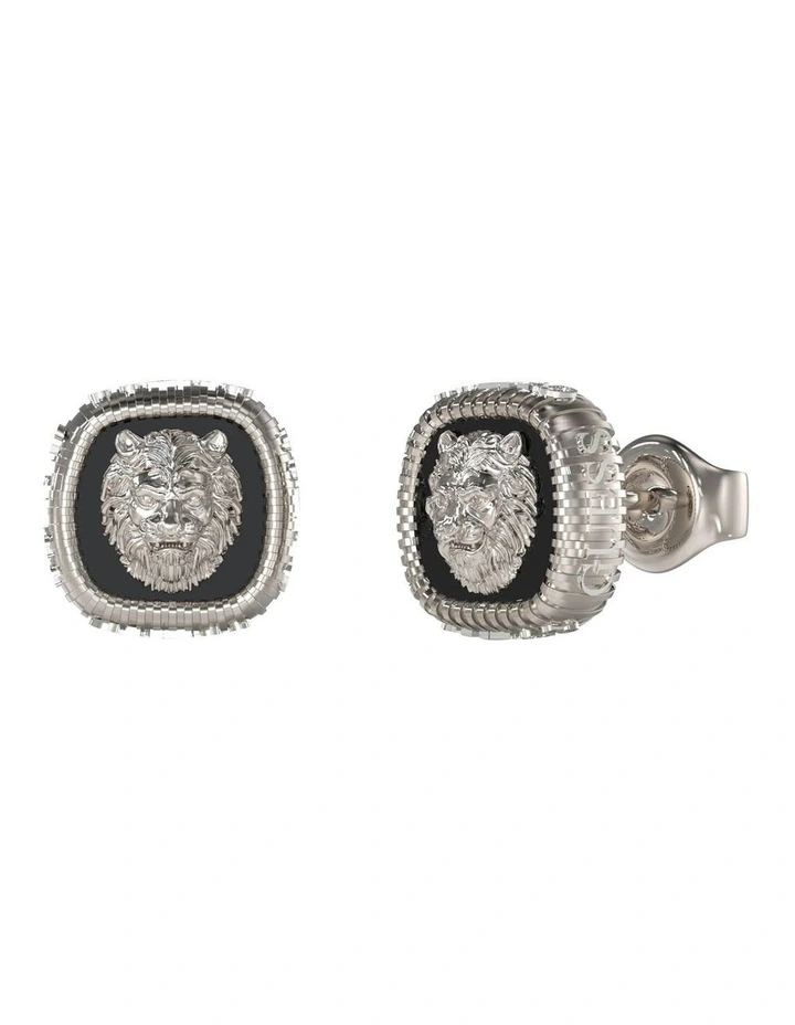 Guess Lion King Earrings in Silver | MYER
