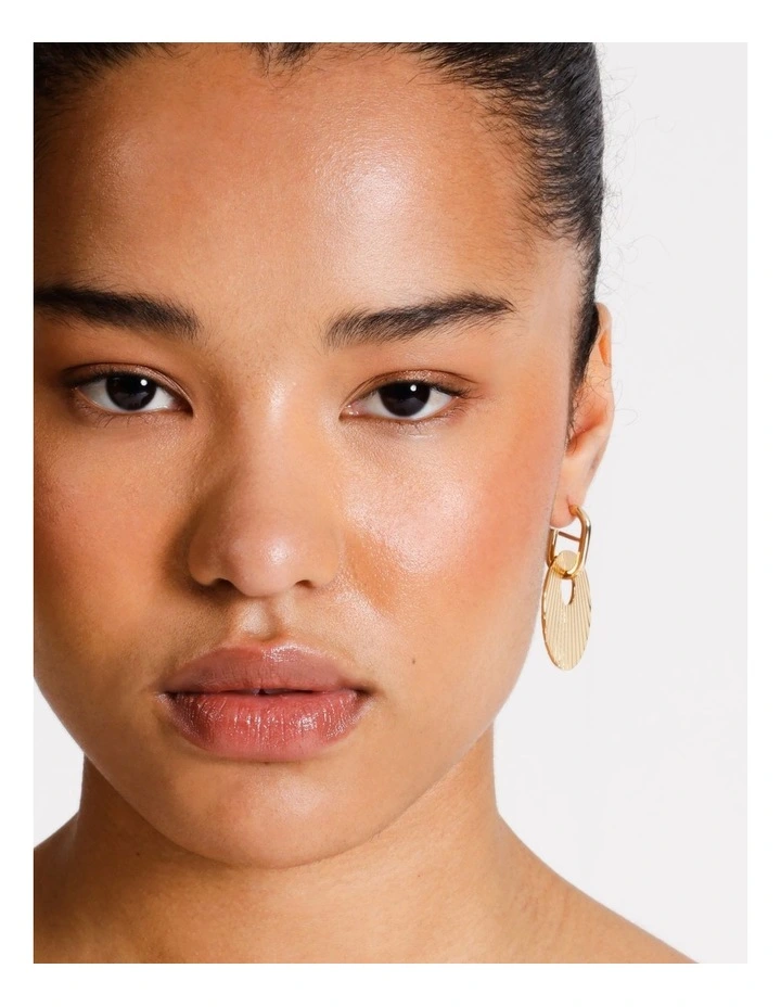 Basque Textured Earring in Gold | MYER