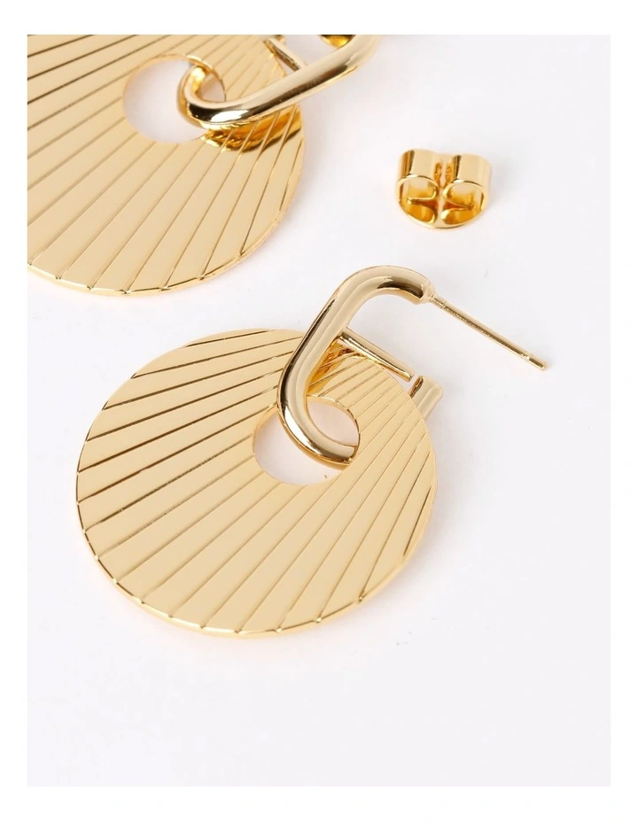 Basque Textured Earring in Gold | MYER