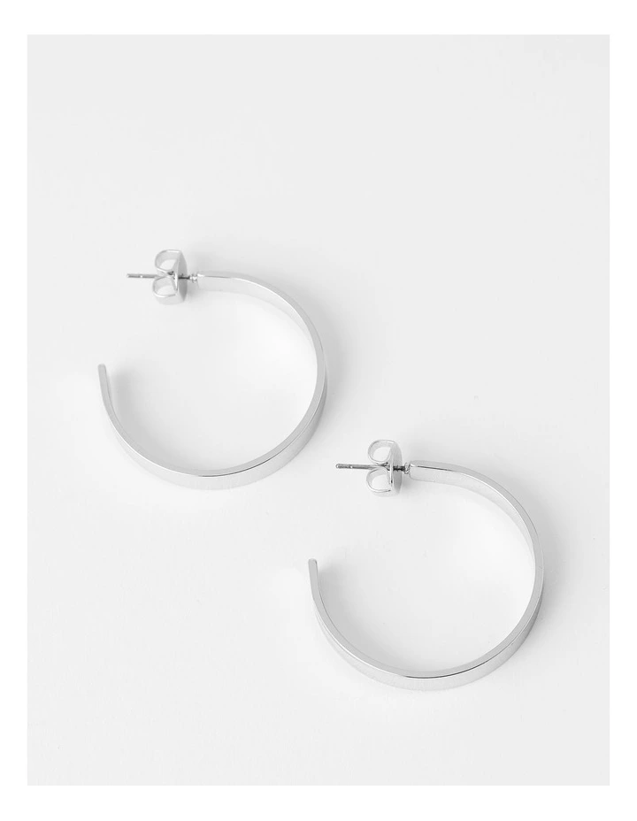 Basque Clean Hoop Earring in Silver | MYER
