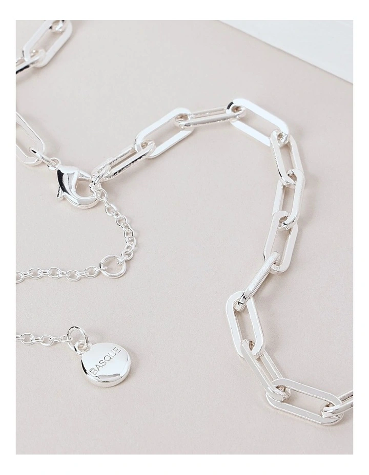 Basque Heart Drop Chain in Silver | MYER
