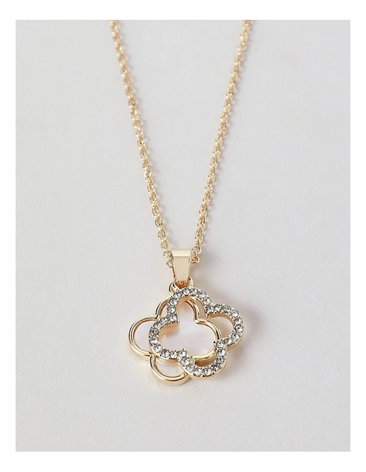 Piper Clover Charms Necklace in Gold | MYER