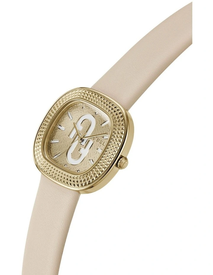 Furla Tv Shape Leather Watch in Gold | MYER