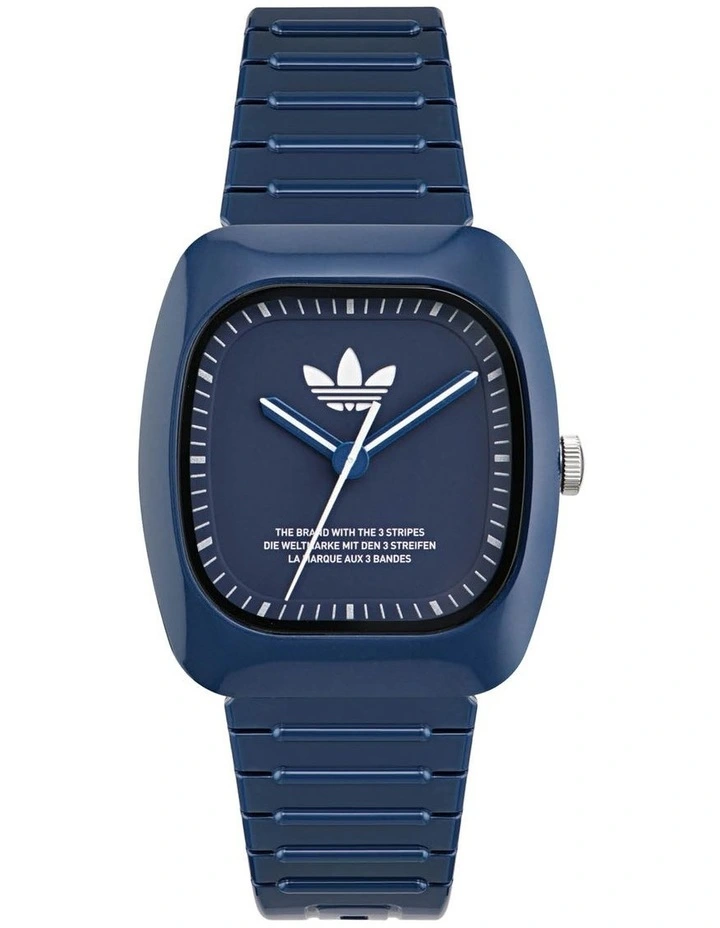 Adidas Originals Retro Wave Two Resin Watch In Blue | MYER