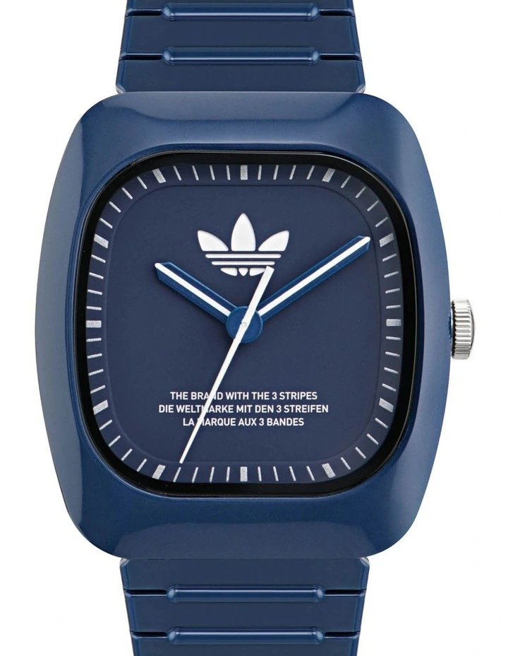 Adidas Originals Retro Wave Two Resin Watch In Blue | MYER