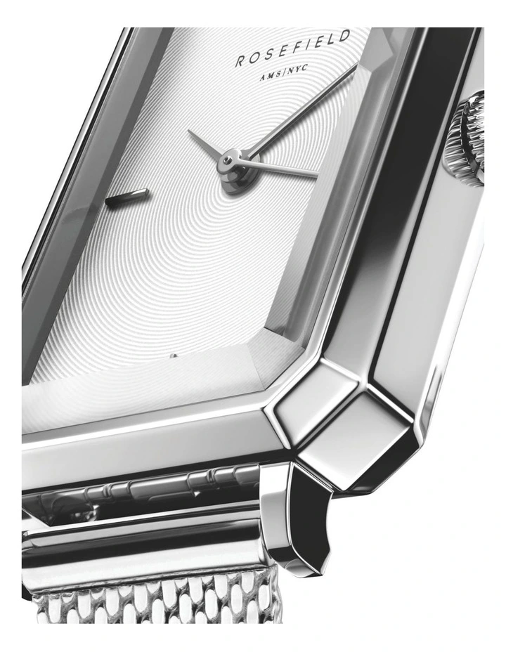 Rosefield OWSMS-O74 Octagon XS Stainless Steel Watch in Silver | MYER
