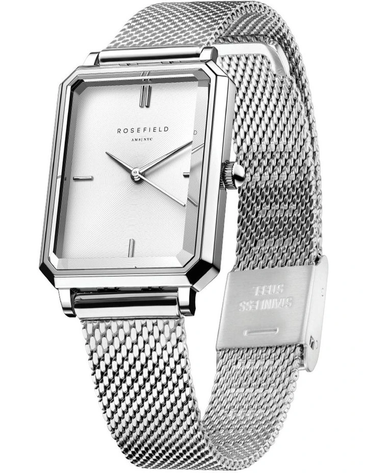 Rosefield OWSMS-O74 Octagon XS Stainless Steel Watch in Silver | MYER
