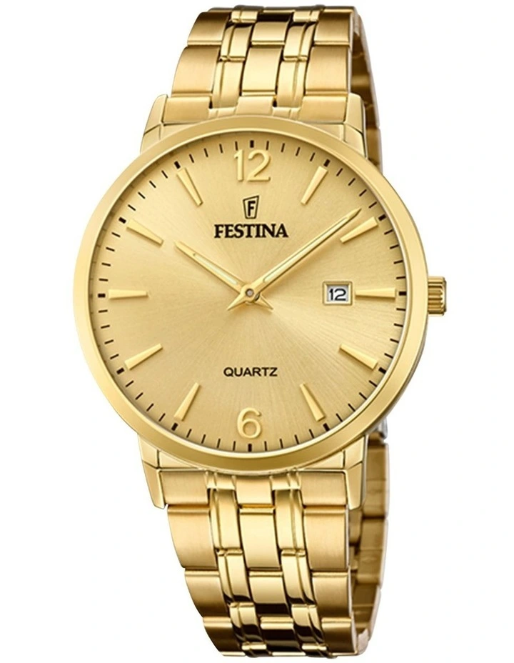 Festina Classic Stainless Steel Watch in Gold | MYER