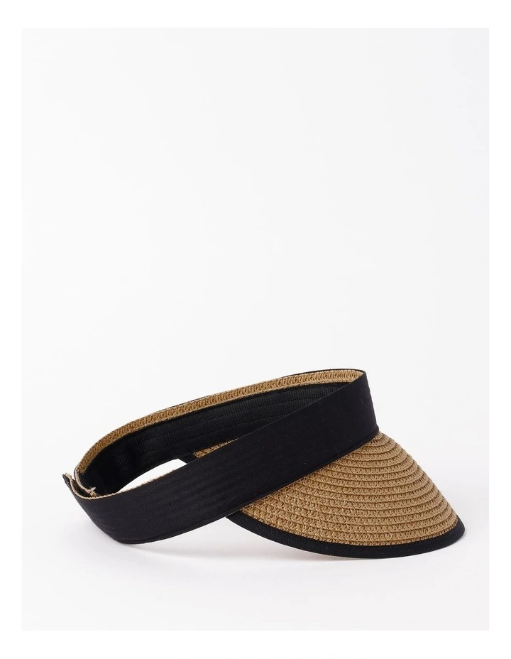 Basque Contrast Visor in Natural | MYER