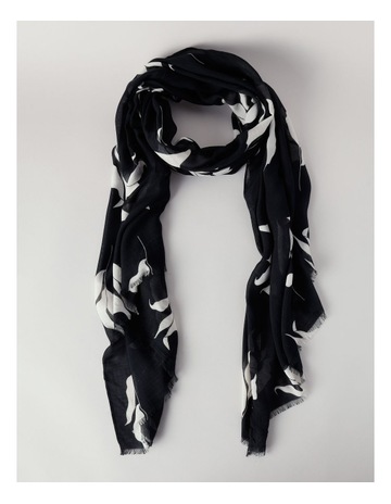 Basque Lightweight Scarf in Silhouette Leaf | MYER