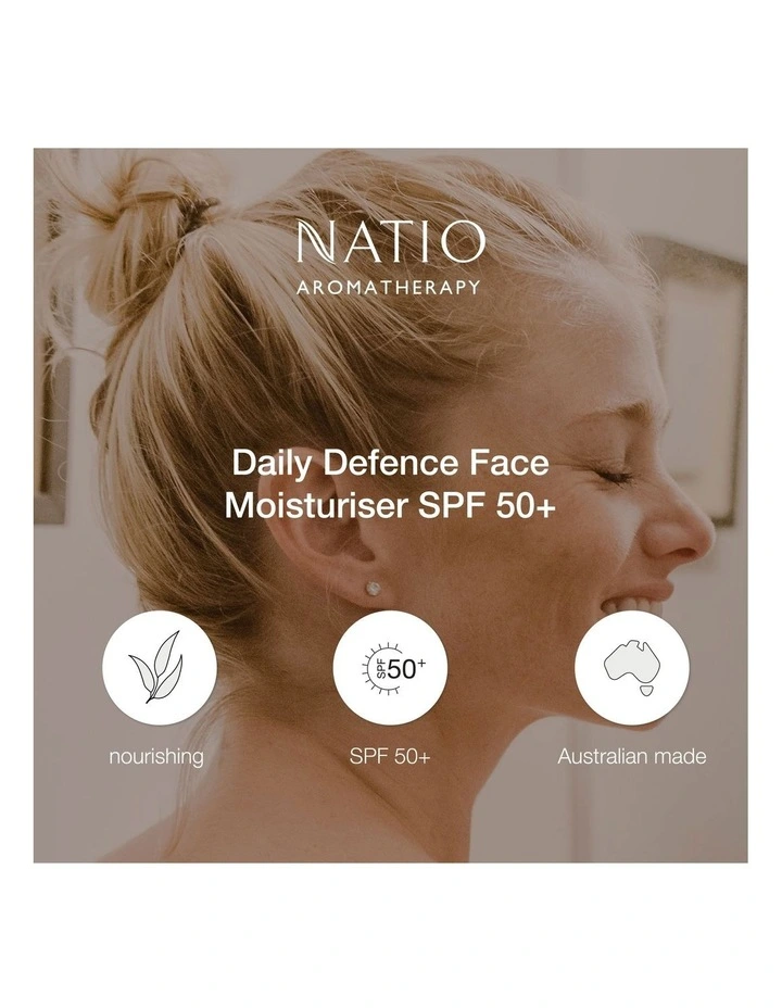 Natio Daily Defence SPF50+ Face Moisturiser 100ml | MYER