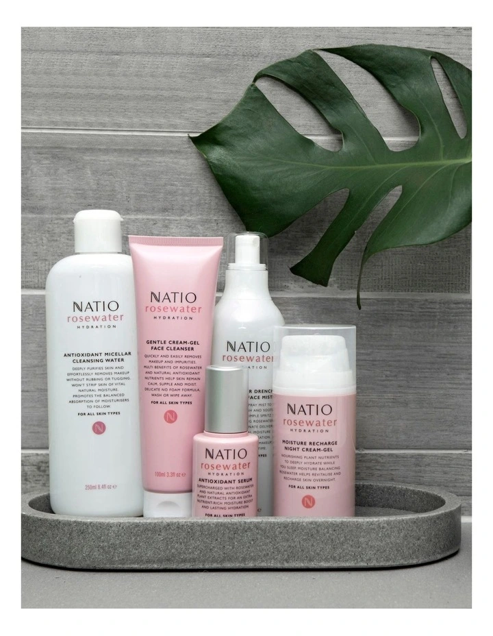 Natio Rosewater Hydration Antioxidant Micellar Cleansing Water 250ml | MYER