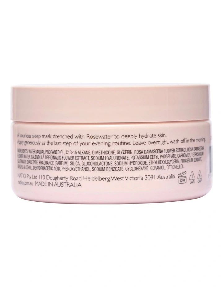 Natio Rosewater Hydration Moisture Gel Sleeping Mask 100g | MYER
