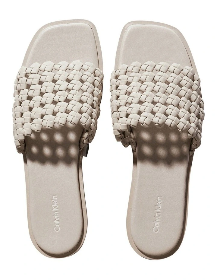 Calvin Klein Braided Slide in Beige | MYER