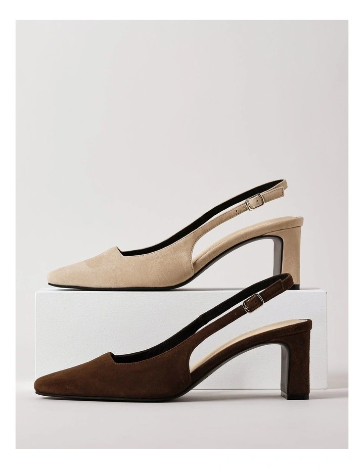 Basque Shyla Heeled Shoe in Chocolate Suede | MYER