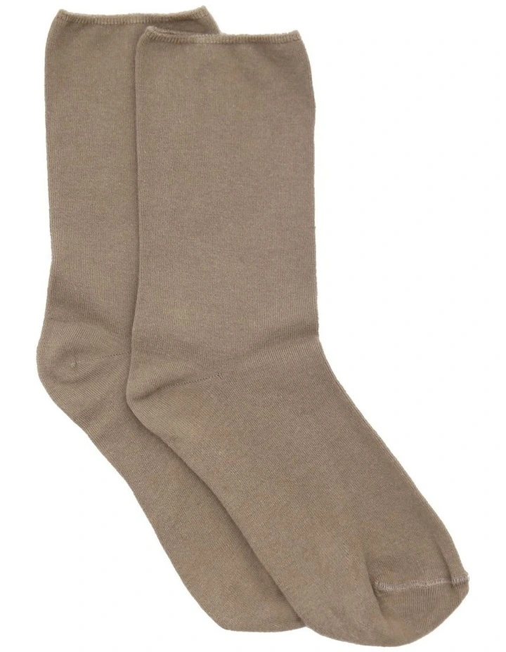 Levante Comfort Top Socks in Chocolate | MYER