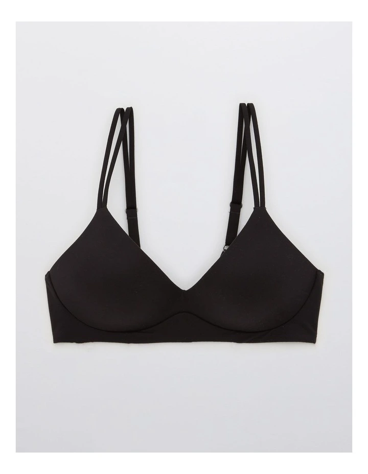 Aerie Sunnie Wireless Push Up Bra In True Black MYER Aerie Sunnie Wireless Push Up Bra In True Black MYER