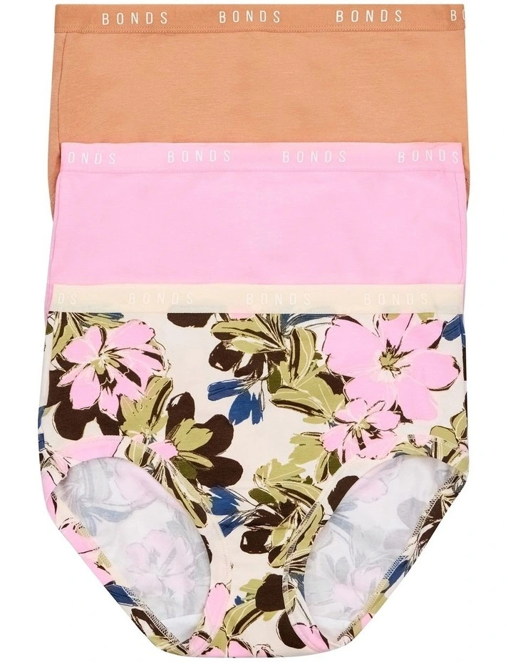 Bonds Cottontails Full Brief 3 Pack in Multi | MYER