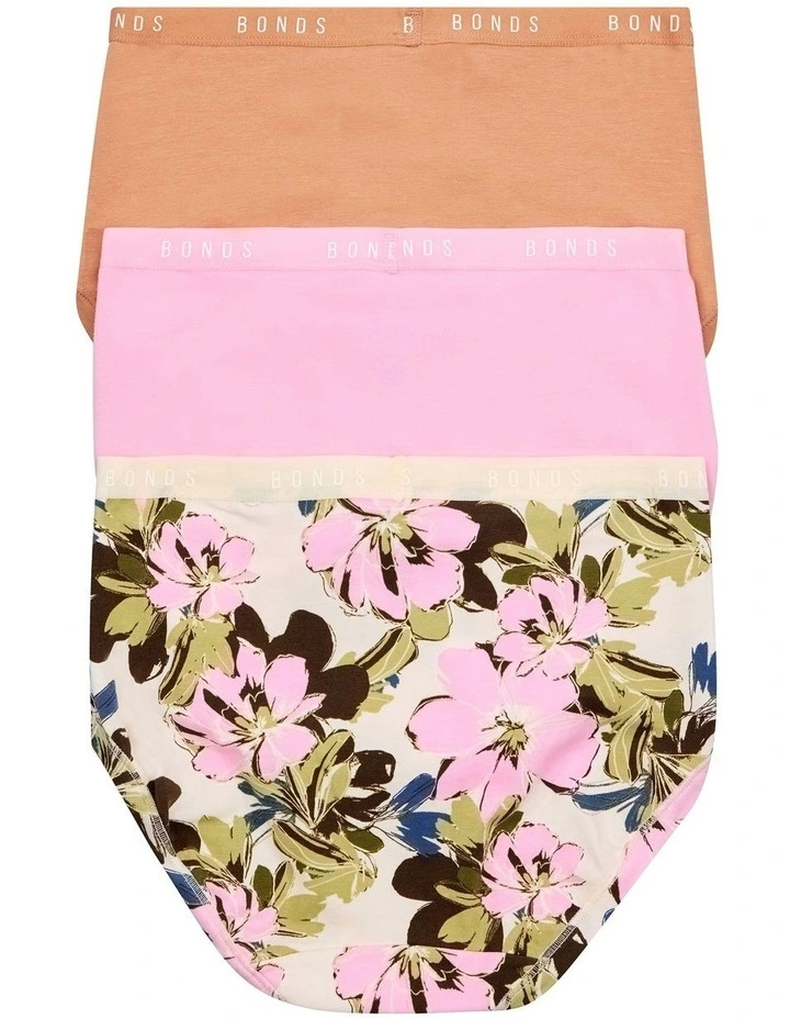 Bonds Cottontails Full Brief 3 Pack in Multi | MYER