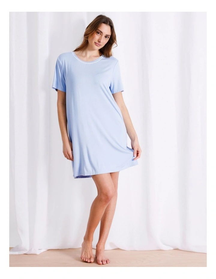 Chloe & Lola Pure Comfort Short Sleeve Nightie in Windsurfer | MYER