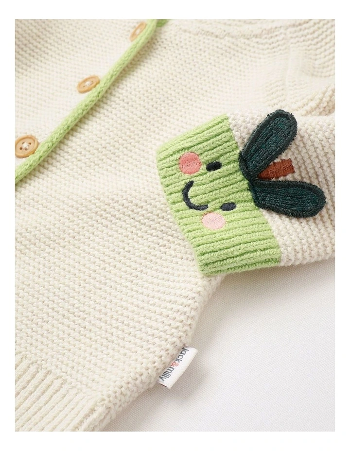 Jack & Milly Milo Essential Hooded Apple Cardigan in Oat Marle | MYER