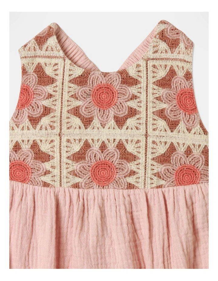 Jack & Milly Kat Saidy Chrochet Romper Dusty Pink | MYER