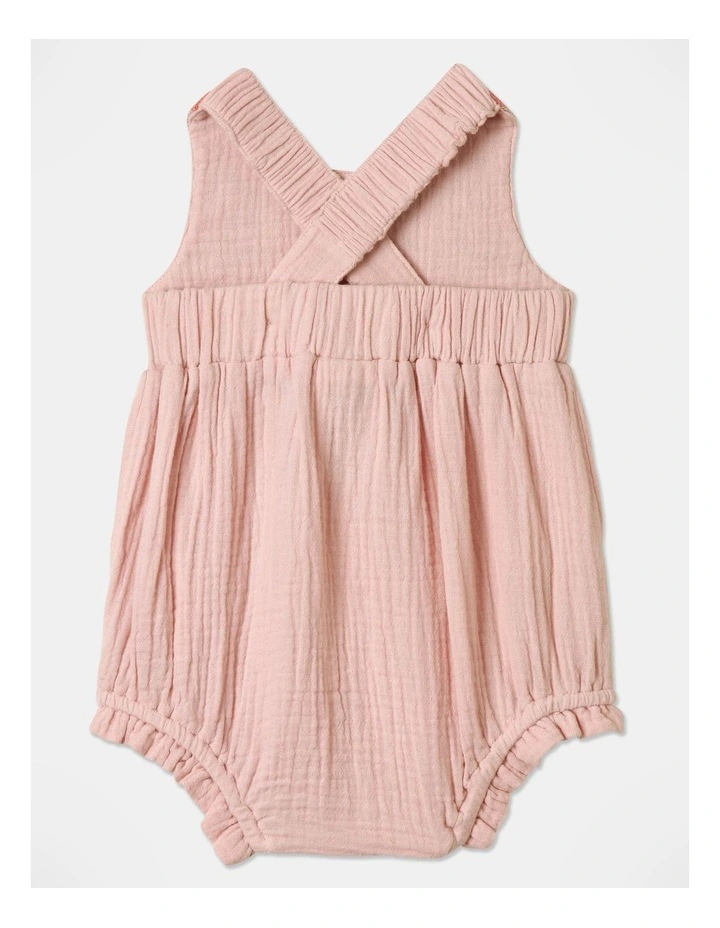 Jack & Milly Kat Saidy Chrochet Romper Dusty Pink | MYER
