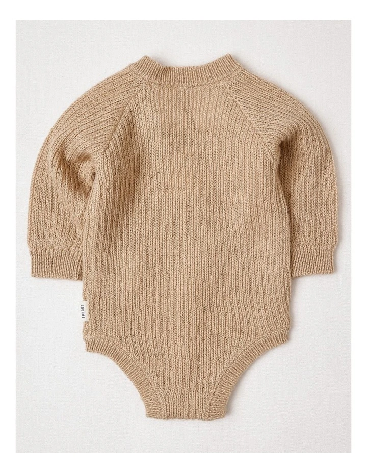 Sprout Newborn Teddy Bodysuit in Brown | MYER