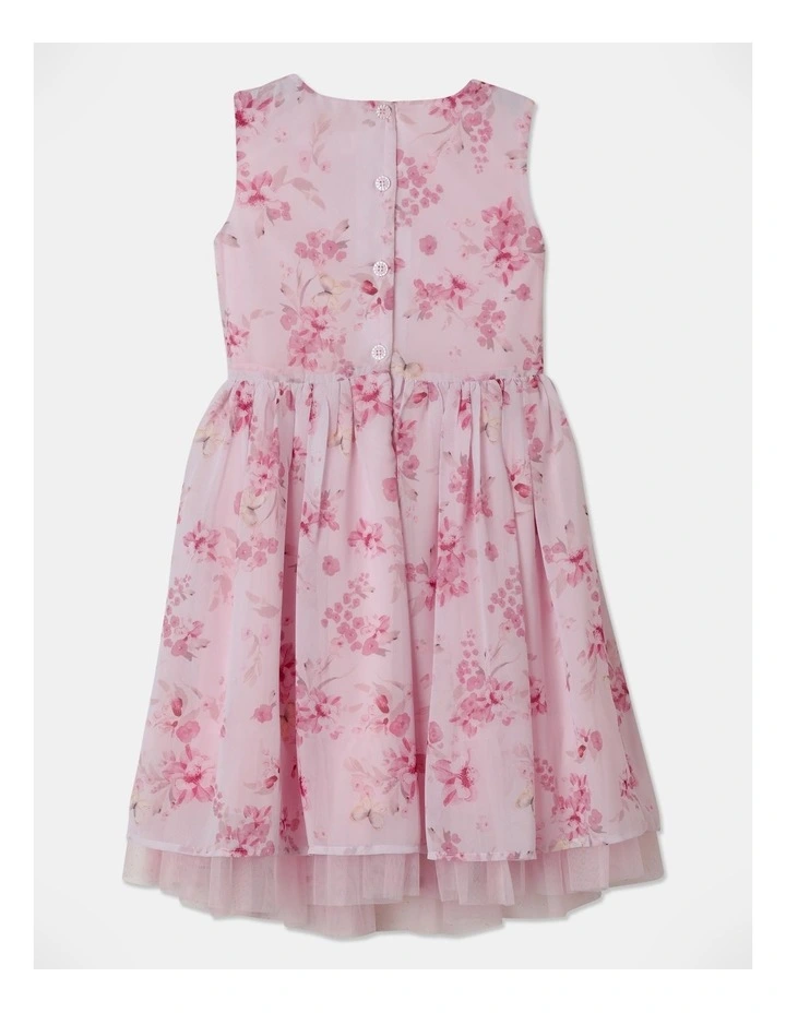 Origami Fit And Flare Pleated Dress in Light Pink | MYER