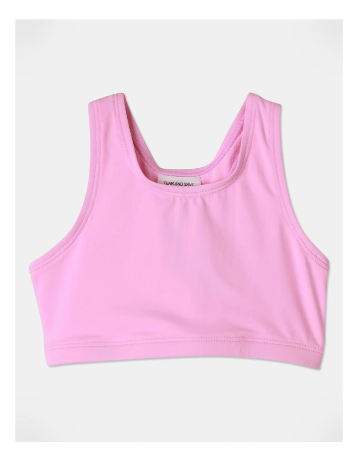 Milkshake Rainbow Stripe Daisy Rashie Crop Top & Bikini Bottom Set in ...