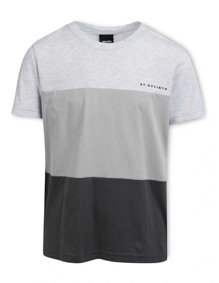 St Goliath Colour Block Tee (3-7 Years) in Grey Marle | MYER