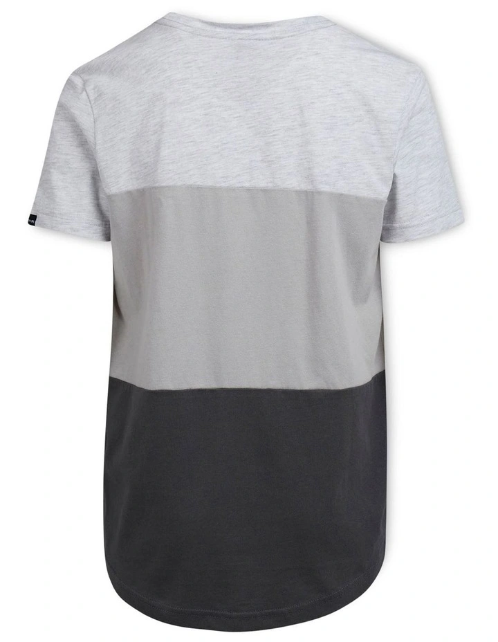 St Goliath Colour Block Tee (3-7 Years) in Grey Marle | MYER