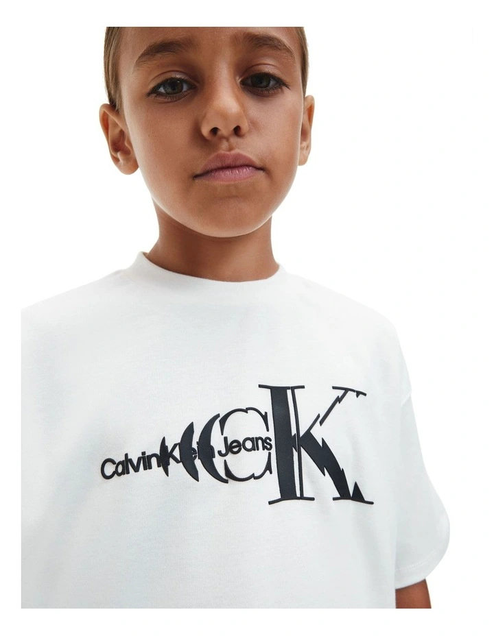 Calvin Klein Jeans Natural Dye Monogram Tee in Bright White | MYER