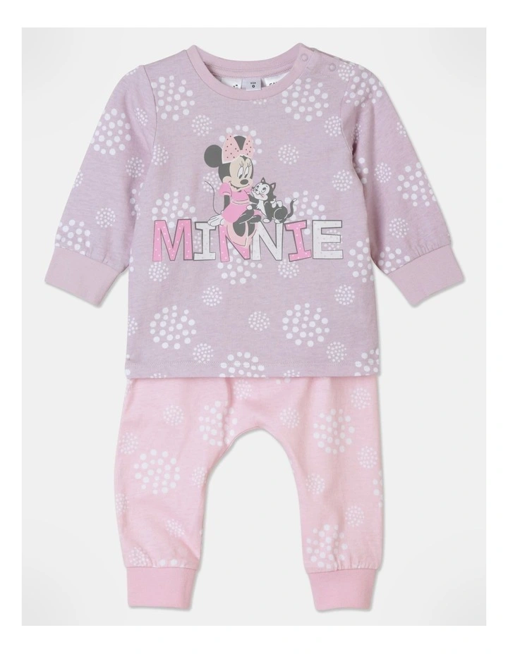 Minnie Mouse Minnie Mouse Spot Print Jersey Pyjama Set in Grape | MYER