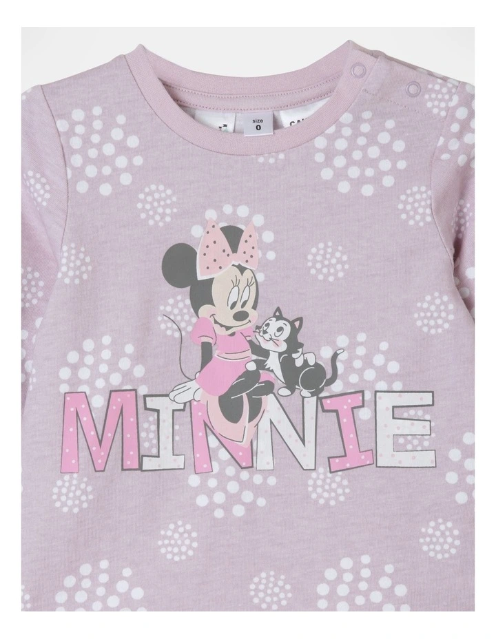 Minnie Mouse Minnie Mouse Spot Print Jersey Pyjama Set in Grape | MYER