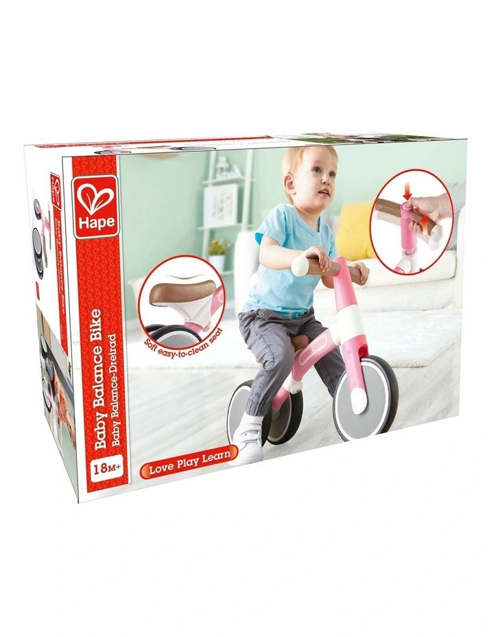 Hape First Ride Balance Bike in Light Pink | MYER