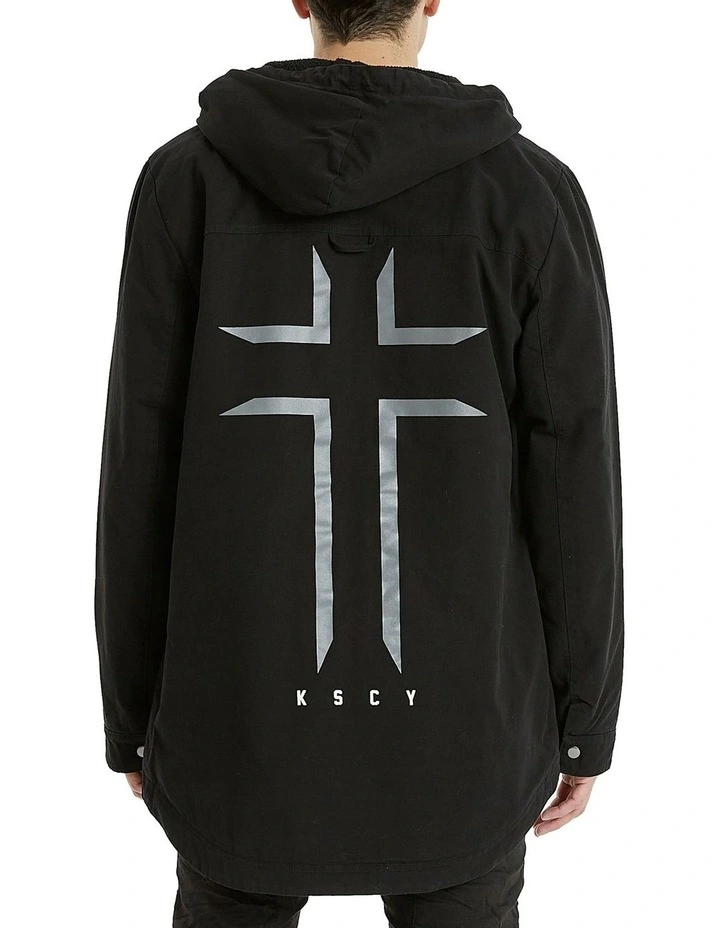 KSCY Granada Hooded Parker Jacket in Black | MYER