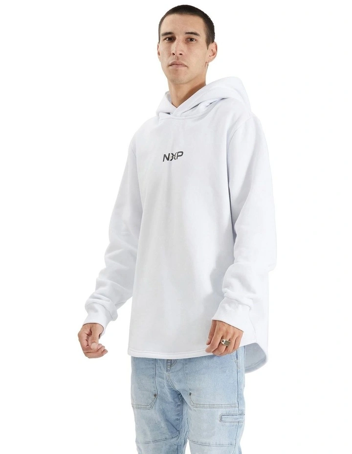 Nena & Pasadena Styche Hooded Dual Curved Sweater in Optical White | MYER