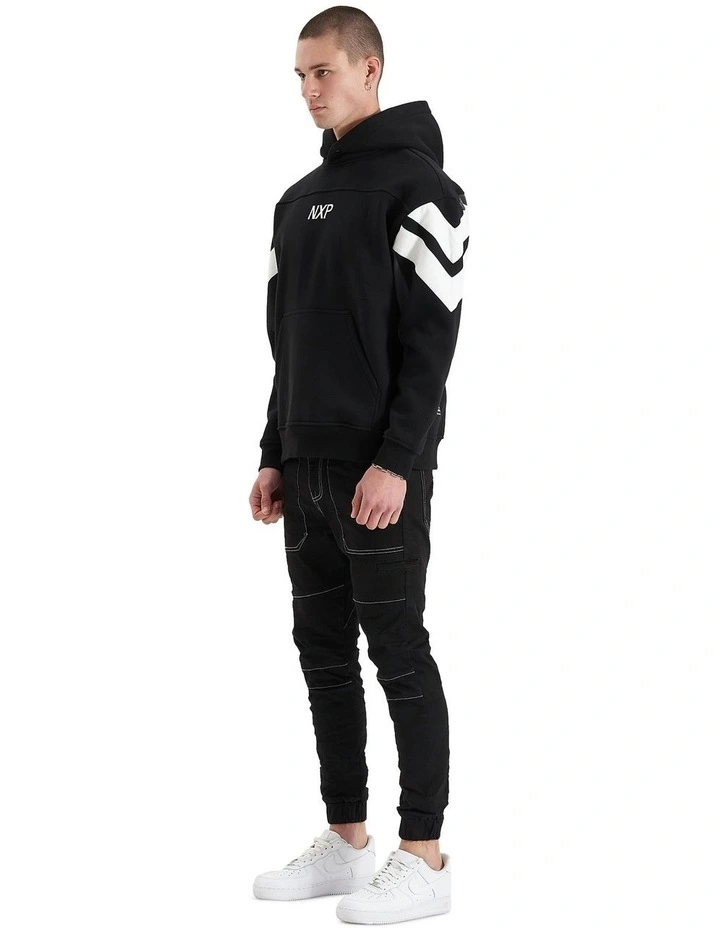 Nena & Pasadena Atrium Heavy Box Fit Hooded Sweater In Jet Black | MYER