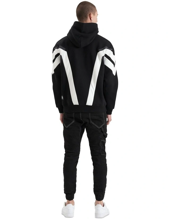 Nena & Pasadena Atrium Heavy Box Fit Hooded Sweater In Jet Black | MYER