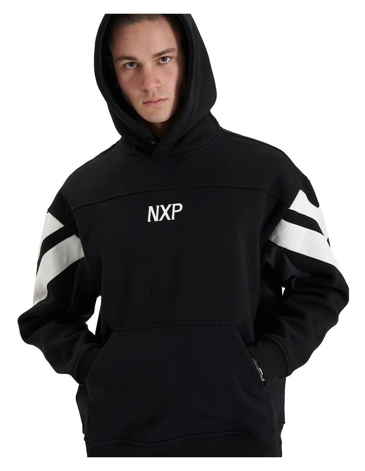 Nena & Pasadena Atrium Heavy Box Fit Hooded Sweater In Jet Black | MYER