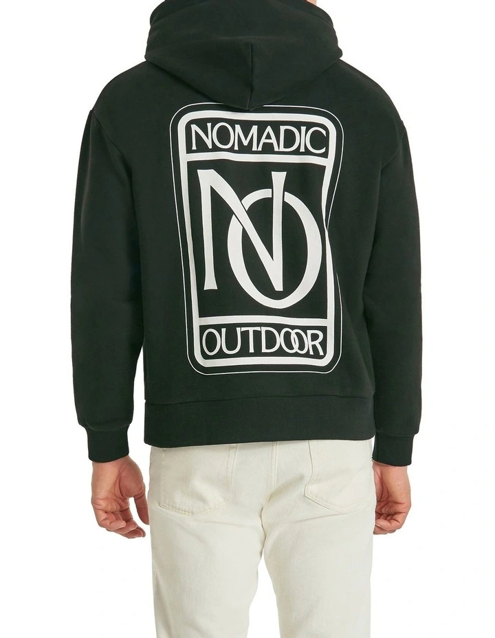 Nomadic Paradise Beresford Relaxed Hooded Sweater in Anthracite Black ...