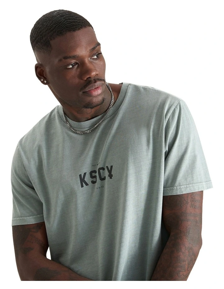 KSCY Empire Dual Curved Tee in Pigment Slate Grey | MYER