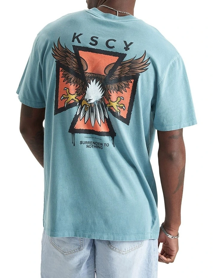 KSCY Watcher Relaxed Tee in Pigment Brittany Blue | MYER