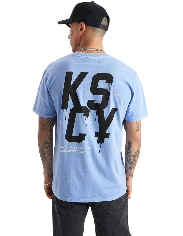 KSCY Loara Relaxed Tee in Pigment Kentucky Blue | MYER