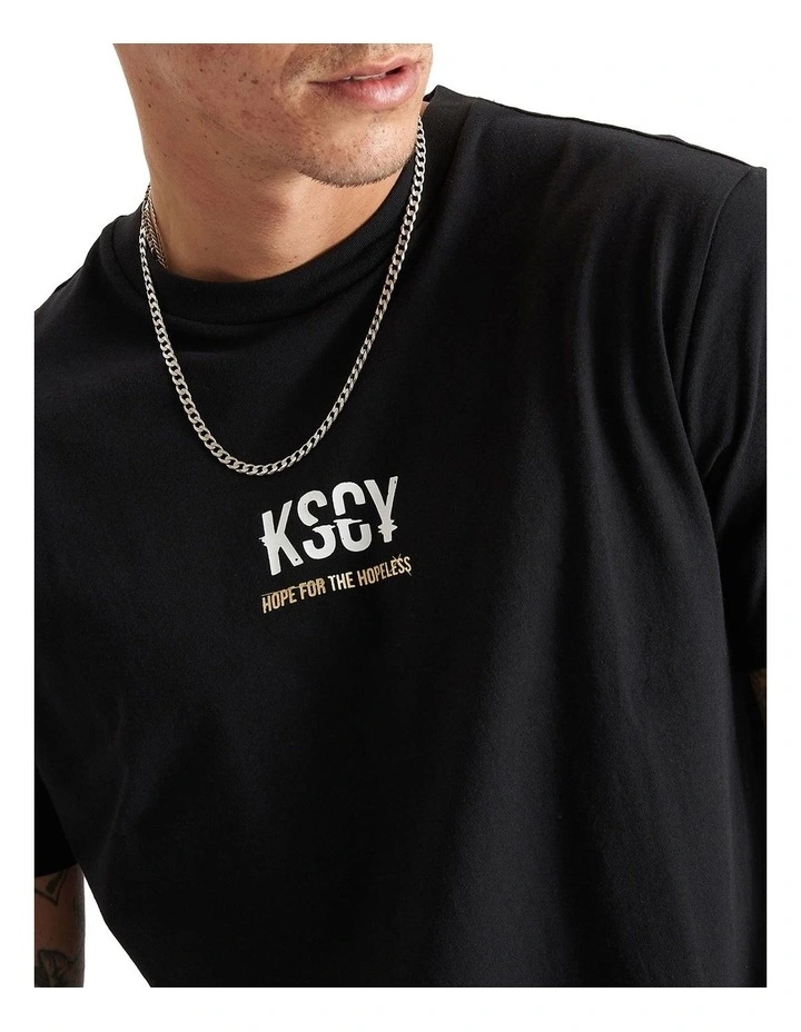 KSCY Goshen Dual Curved Tee in Jet Black | MYER