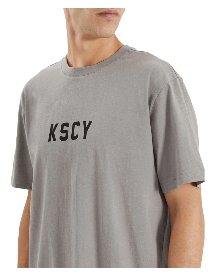 KSCY Fairplay Dual Curved Tee In Grey | MYER