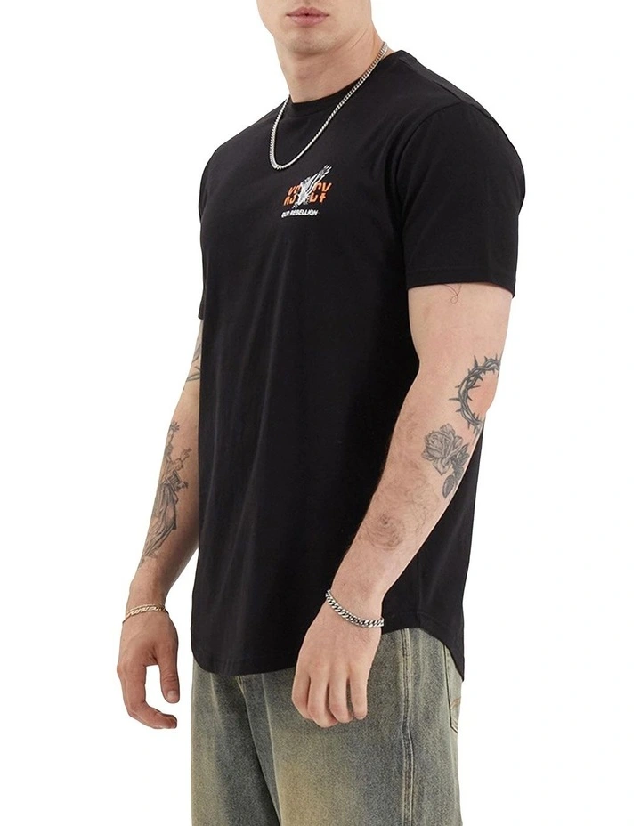 KSCY Brook Dual Curved Tee in Jet Black | MYER